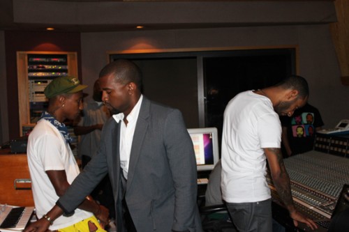 In The Studio: Kanye West x Swizz Beatz x Pharrell (Pics) | HipHop-N-More