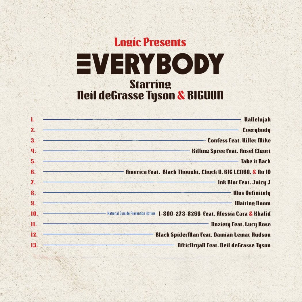 Logic Reveals 'Everybody' Album Track List | HipHop-N-More
