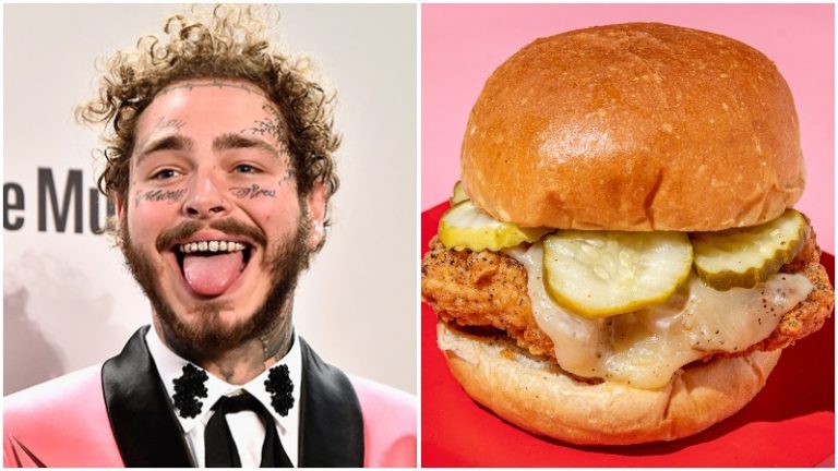 Post Malone Launches "Ghost Malone" Chicken Sandwich with Howlin Ray's ...