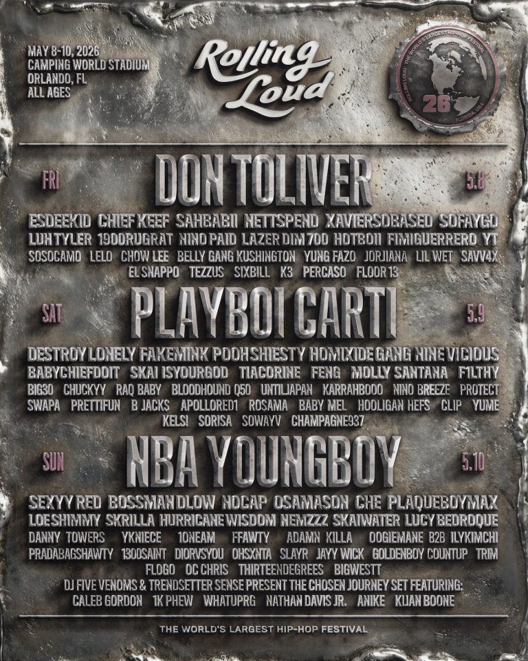 Rolling Loud Announces 2026 Line Up Feat. Playboi Carti, NBA Youngboy ...